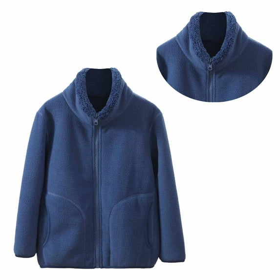 Fleece Jacket Boys Winter Coat Boys Long Sleeve Lightweight Zip Up ...