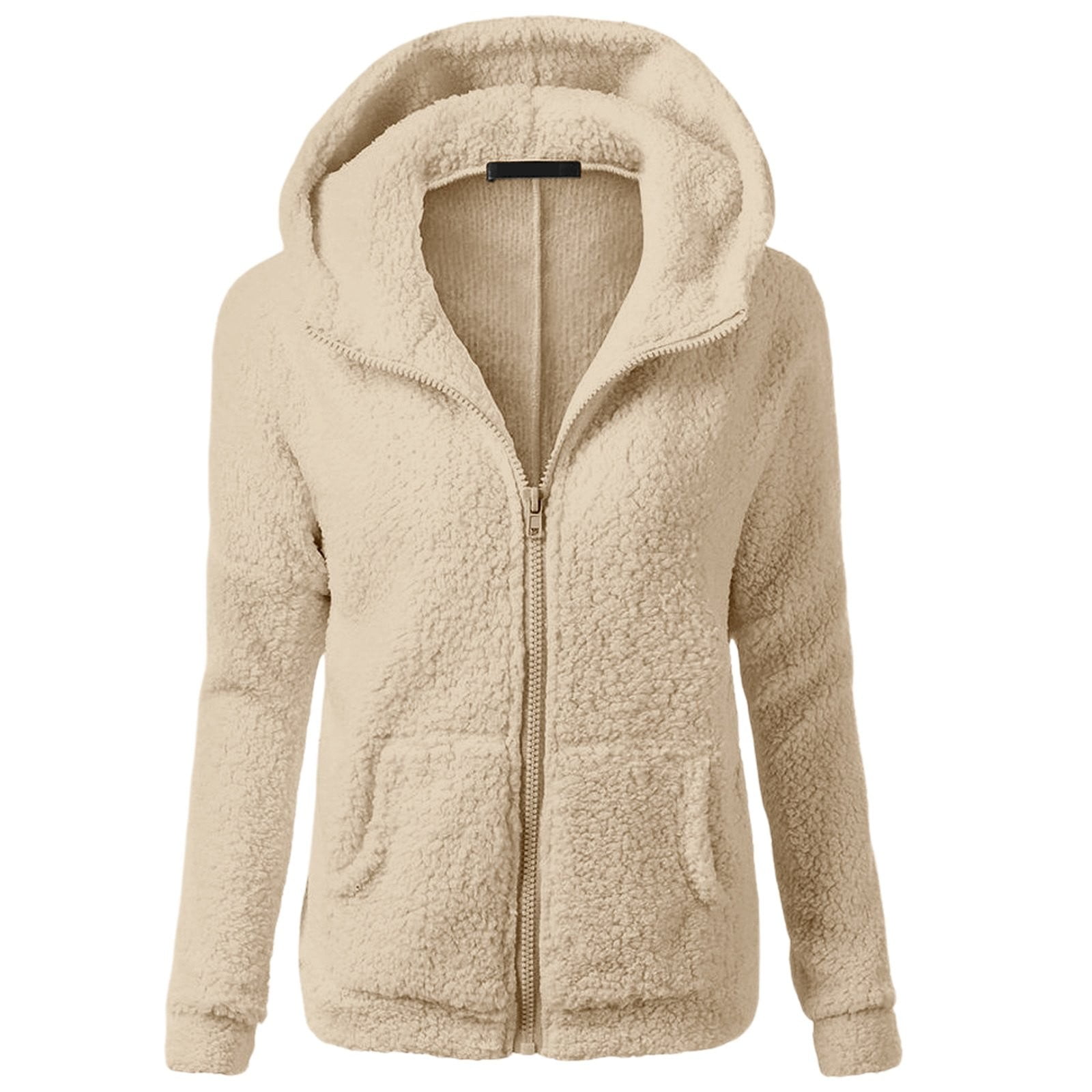 Fleece Jacket WomenSherpa Jacket Coat Hoodie Sweatshirt Jacket Coat ...