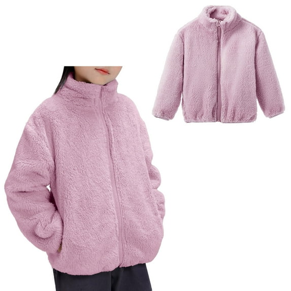 Fleece Jacket for Tween Winter Coat Boys Long Sleeve Lightweight Zip Up ...