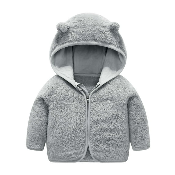 Fleece Jackets for Kids Boys Girls Toddler Baby Winter Windproof Hooded ...