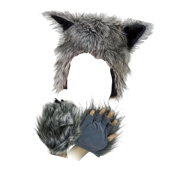 Fleece Lined Gloves And Hat Set Windproof Thermal Gear For Fashion ...