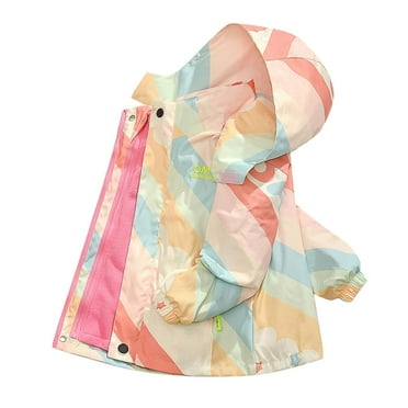 MGEOY Girls Rain Jackets, Lightweight, Waterproof, Windproof, Lined Coats for Kids, Sizes 4-12 ...