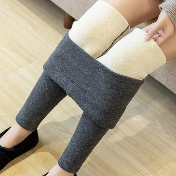 Fleece Lined Leggings Women Thermal Warm Thick Tights Winter Sherpa ...
