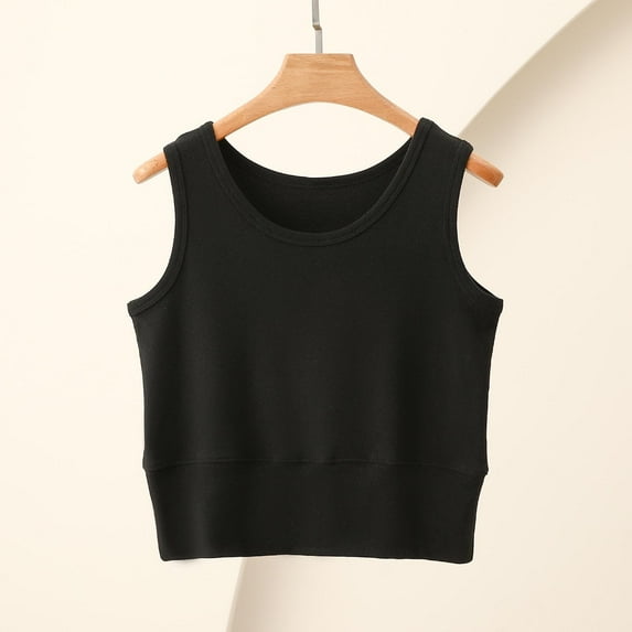 Fleece Lined Tank Tops for Women Slim Fitted Casual Thermal Vest ...
