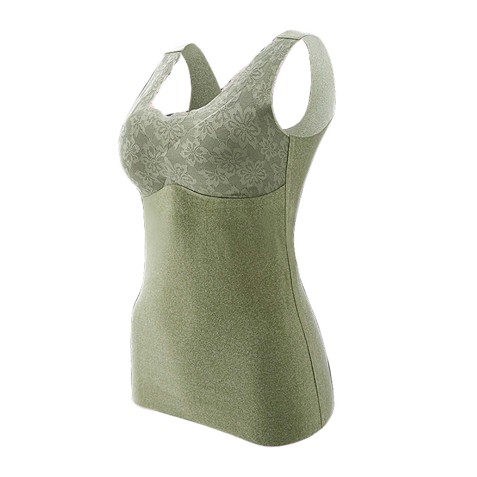 Fleece Lined Thermal Underwear for Women Cami Tank Winter Warm Self ...