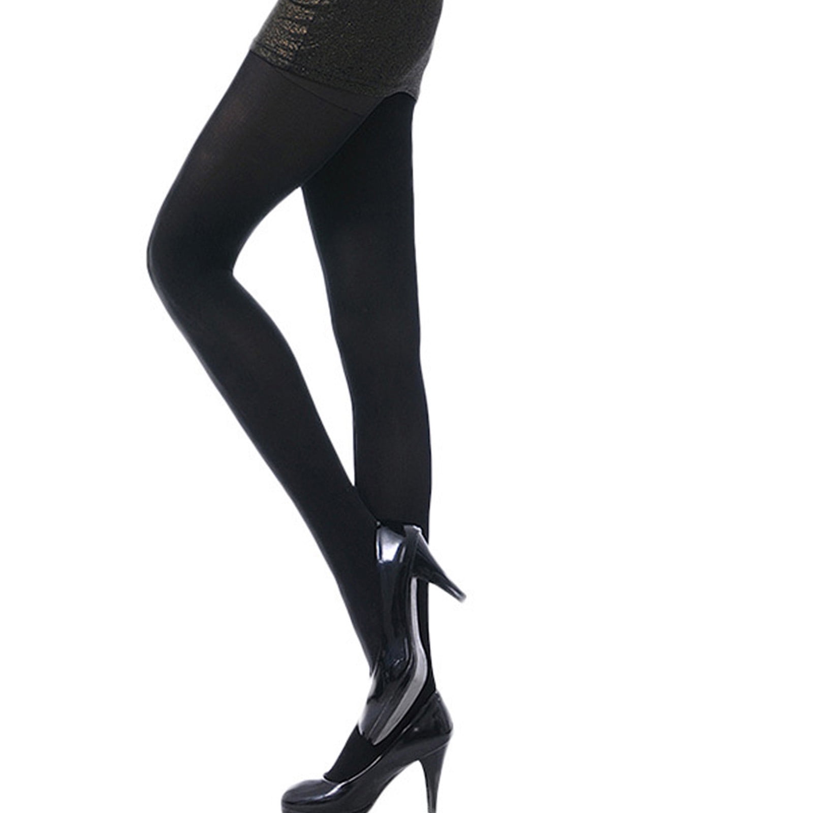 Fleece Lined Tights Sheer Women Fake Translucent Warm Pantyhose ...