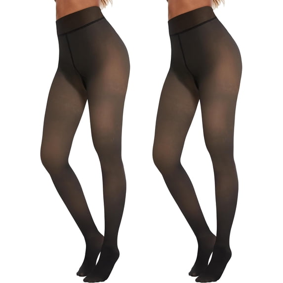 Fleece Lined Tights Women -- Pantyhose Colorful Opaque Black Sheer ...