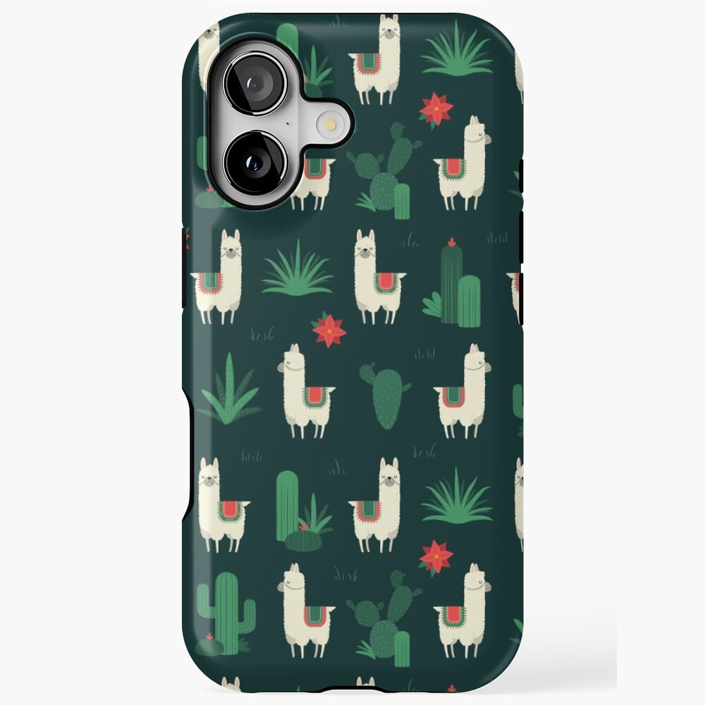 Fleece Navidad Cactus Pun Art Case for iPhone 11 12 13 14 15 16 17 Pro ...