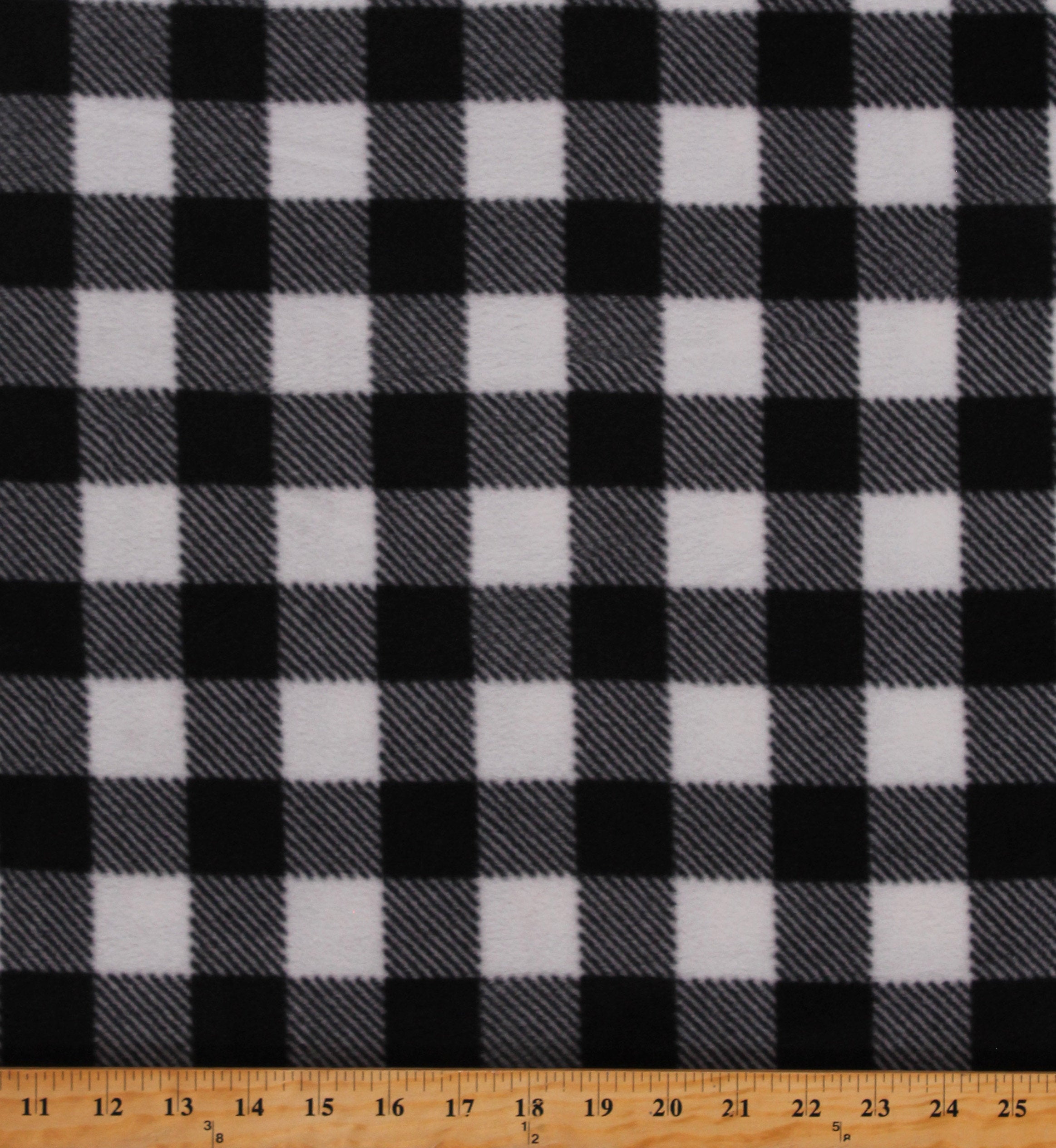 Fleece Plaid Black and White Buffalo Plaid Checks Checkered Polar ...