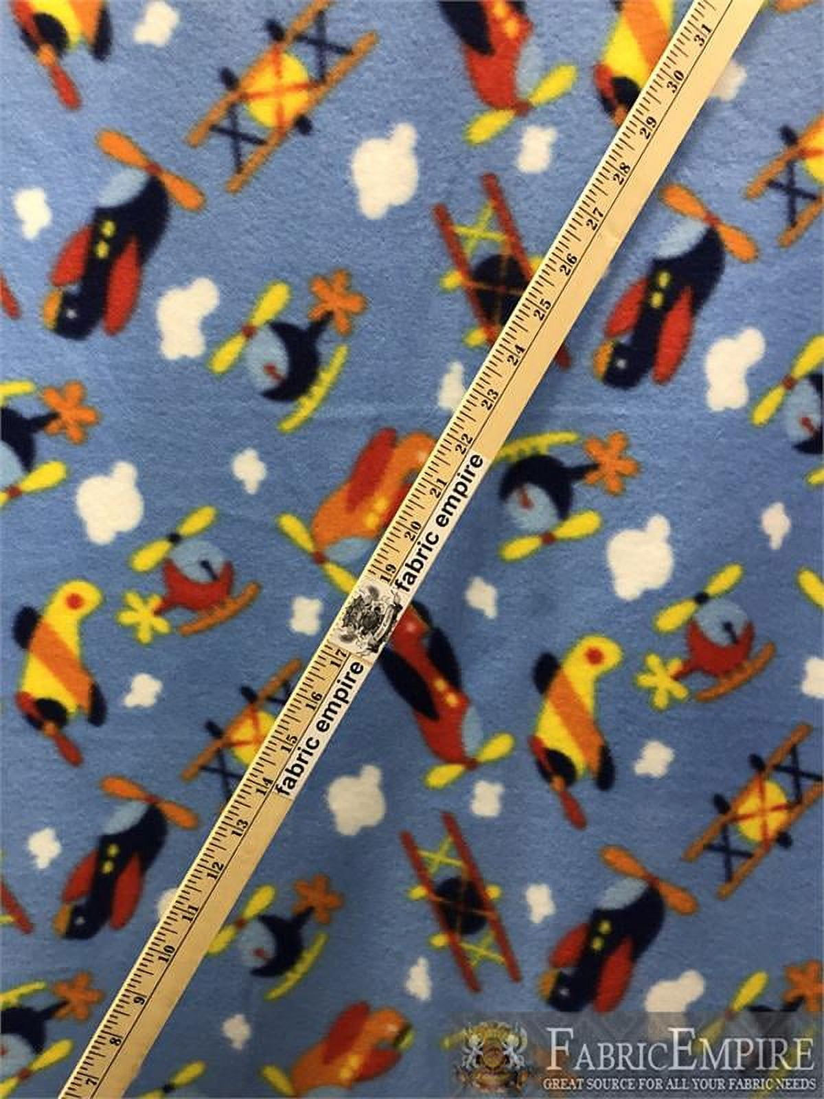 Fleece Printed Fabric AIRPLANES / 58" Wide / Sold by the yard FE-N-447 ...