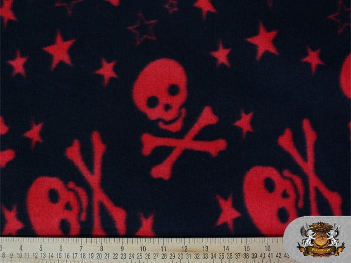 Fleece Printed Fabric POISON RED / 58" Wide / Sold by the yard FE-S-172 ...