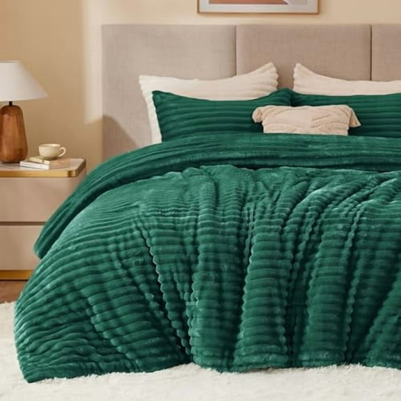 Fleece California King Comforter Set -Super Soft & Warm Fluffy Light ...