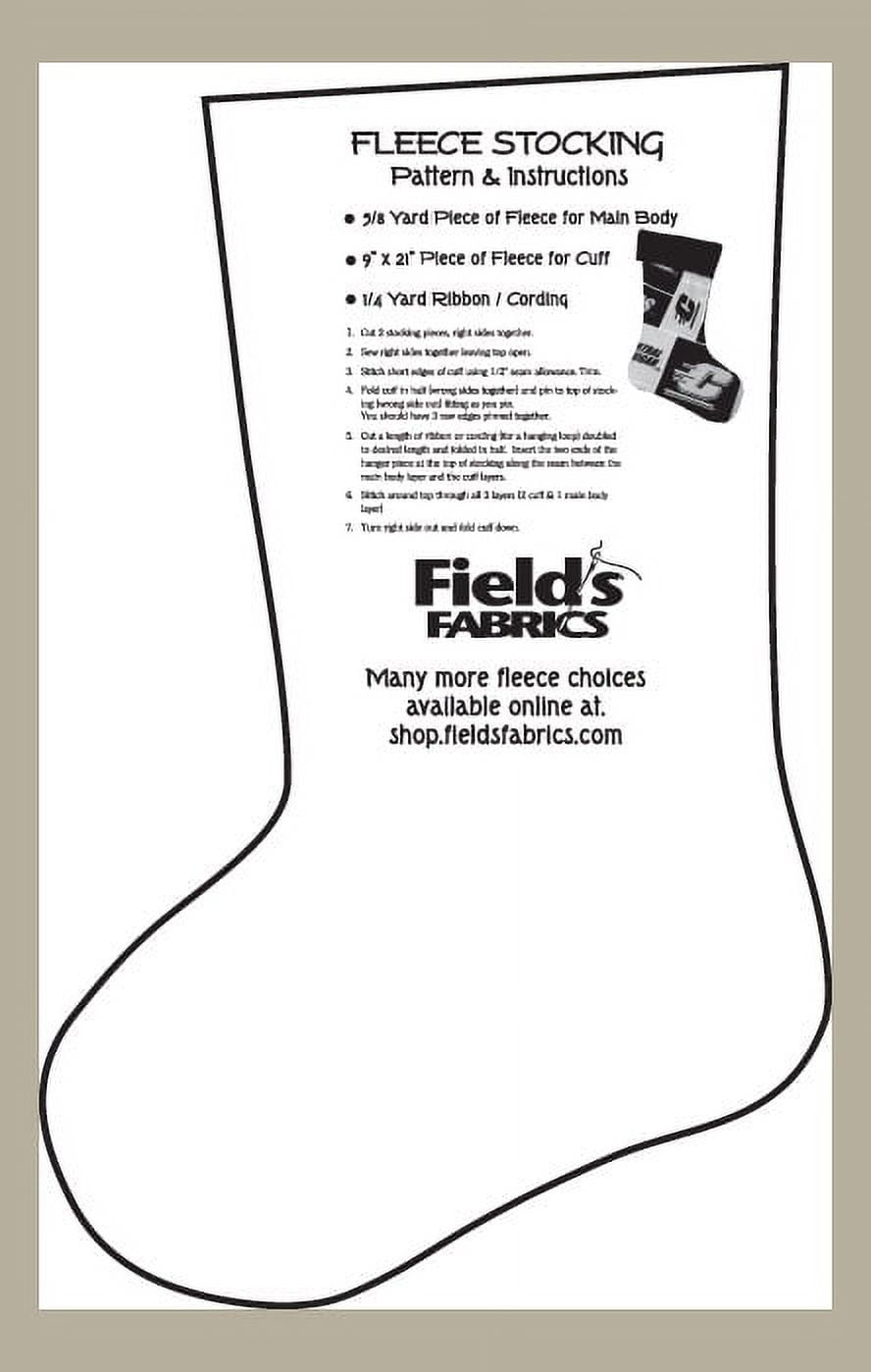 Fleece Stocking Christmas Stockings Pattern & Instructions for Fleece ...