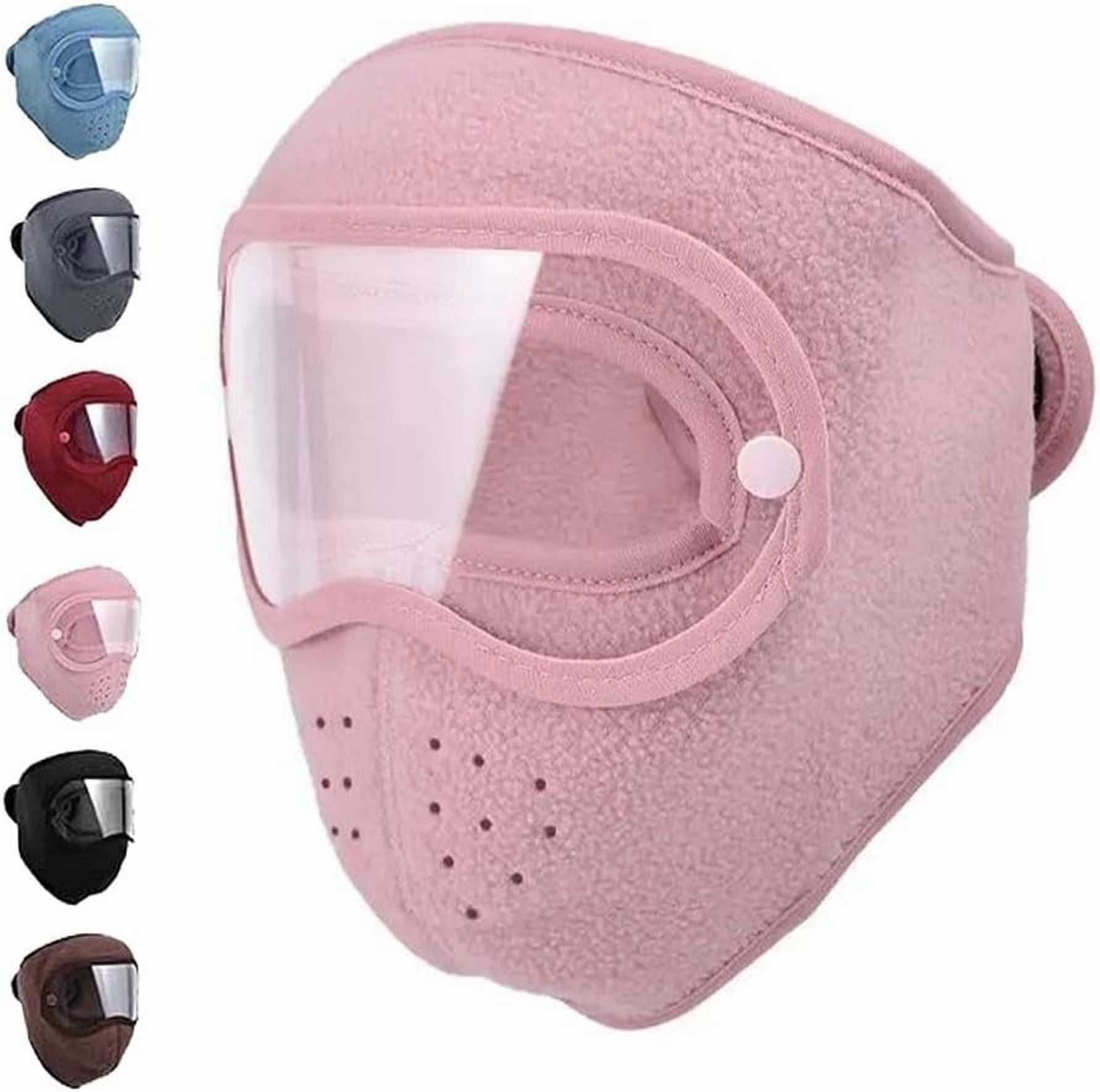 Fleece Thermal Mask with Removable Goggles, Winter Windproof Breathable ...