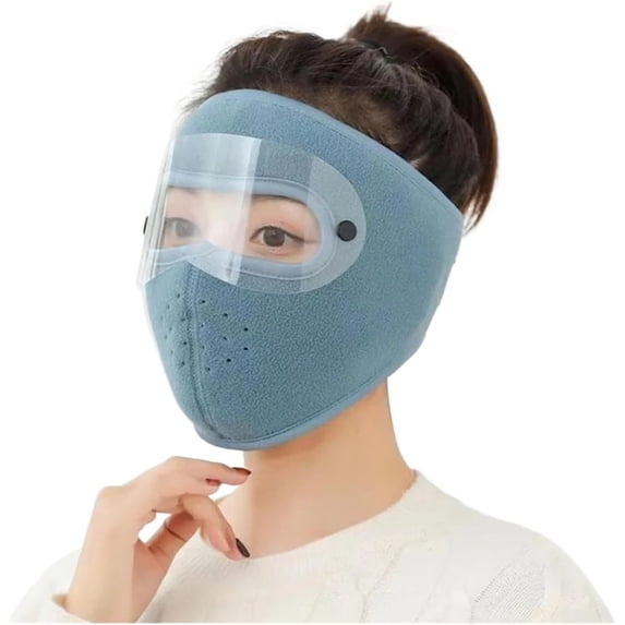 Fleece Thermal Mask with Removable Goggles, Winter Windproof Face Mask ...