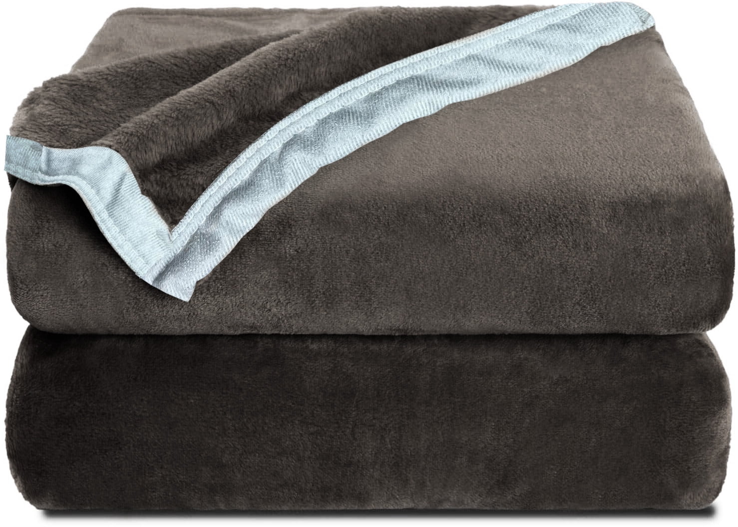 Fleece Throw Blanket for Couch & Bed, Soft Fuzzy Plush Queen Size Light ...