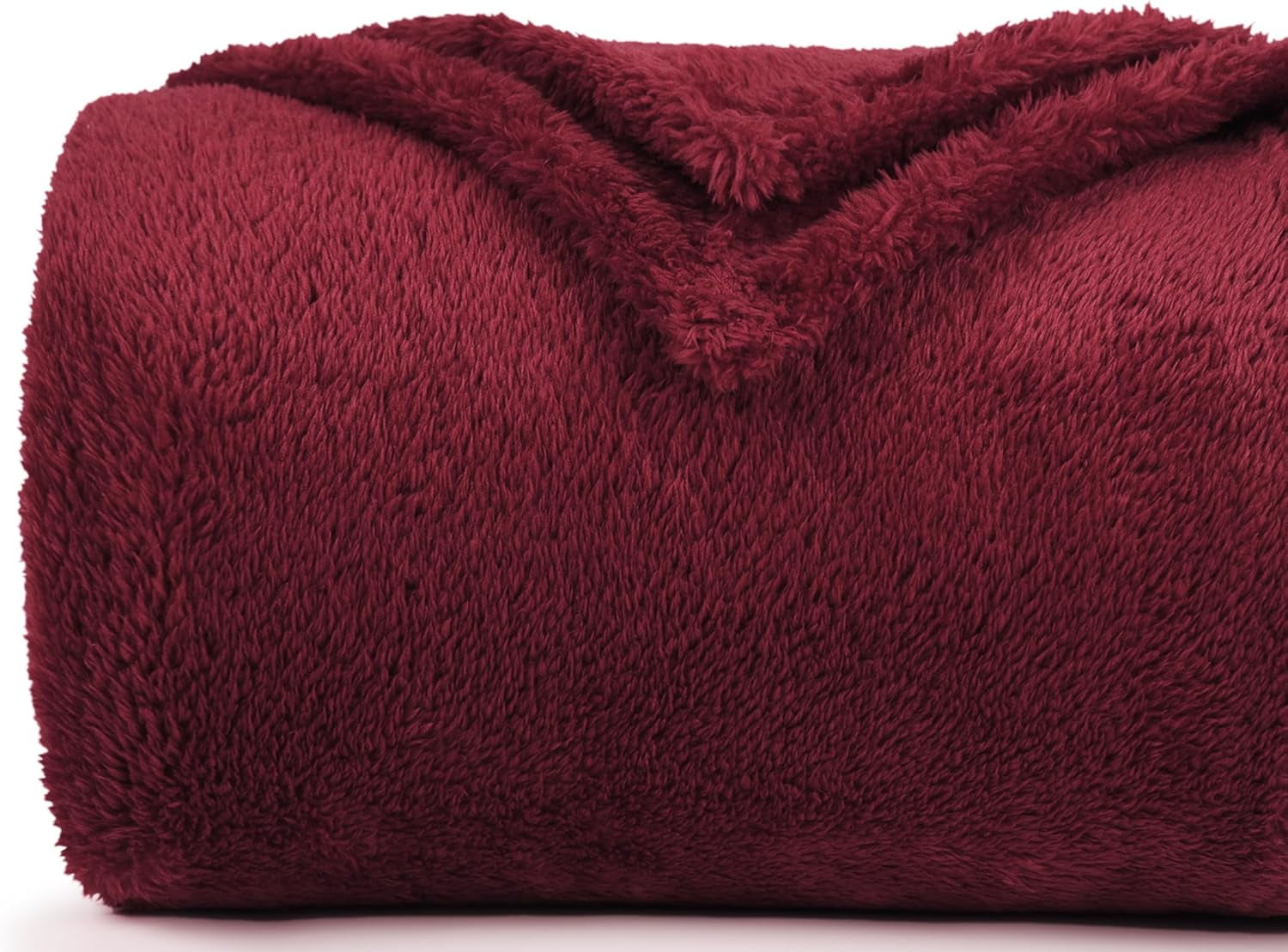 Twin Size Wine Red Blanket, Throw Twin Soft Flannel Fleece Blankets ...