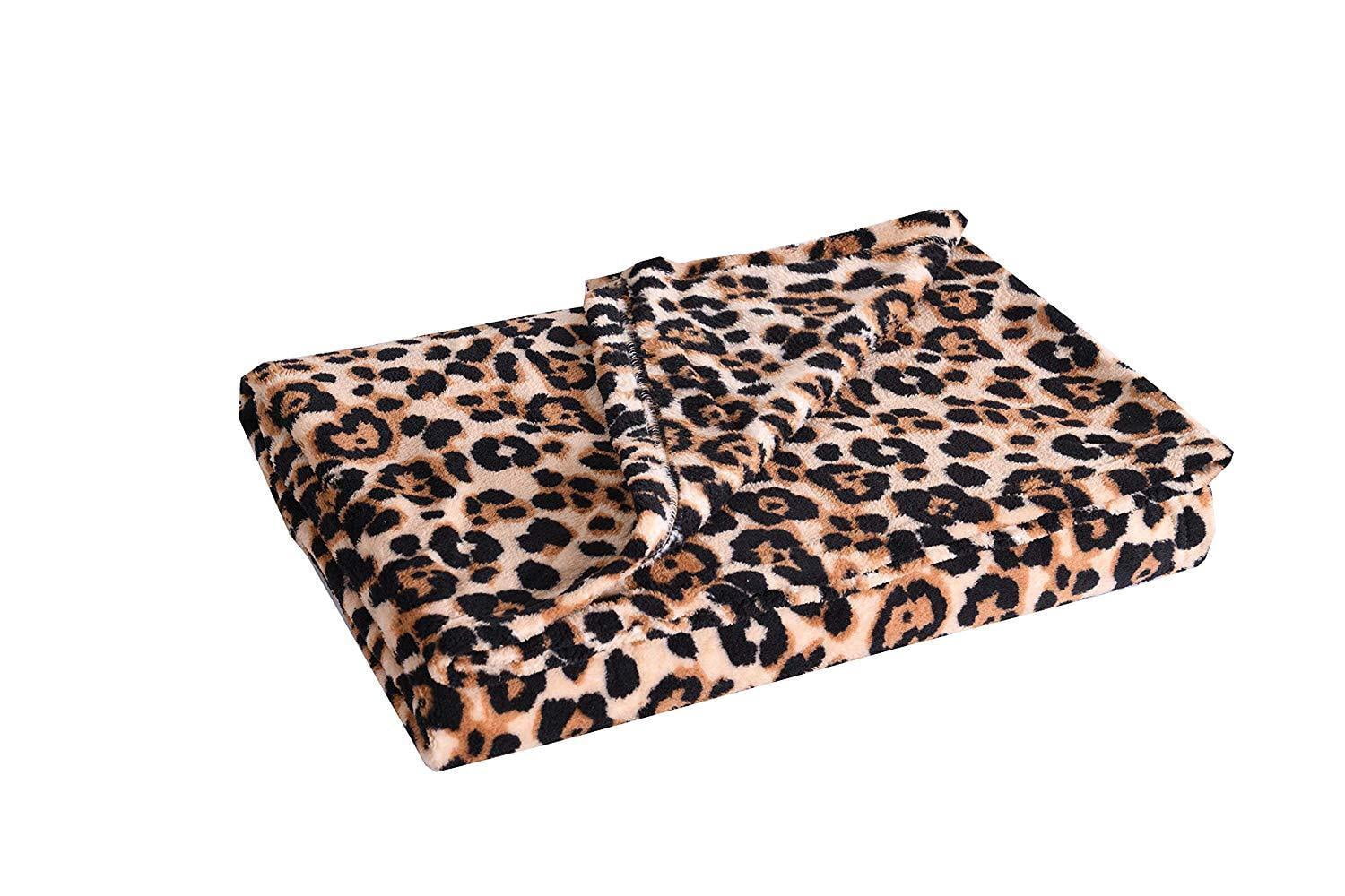 Fleece Throw Blanket Lap Throw Blanket, 50 x 60 Animal Printed ...