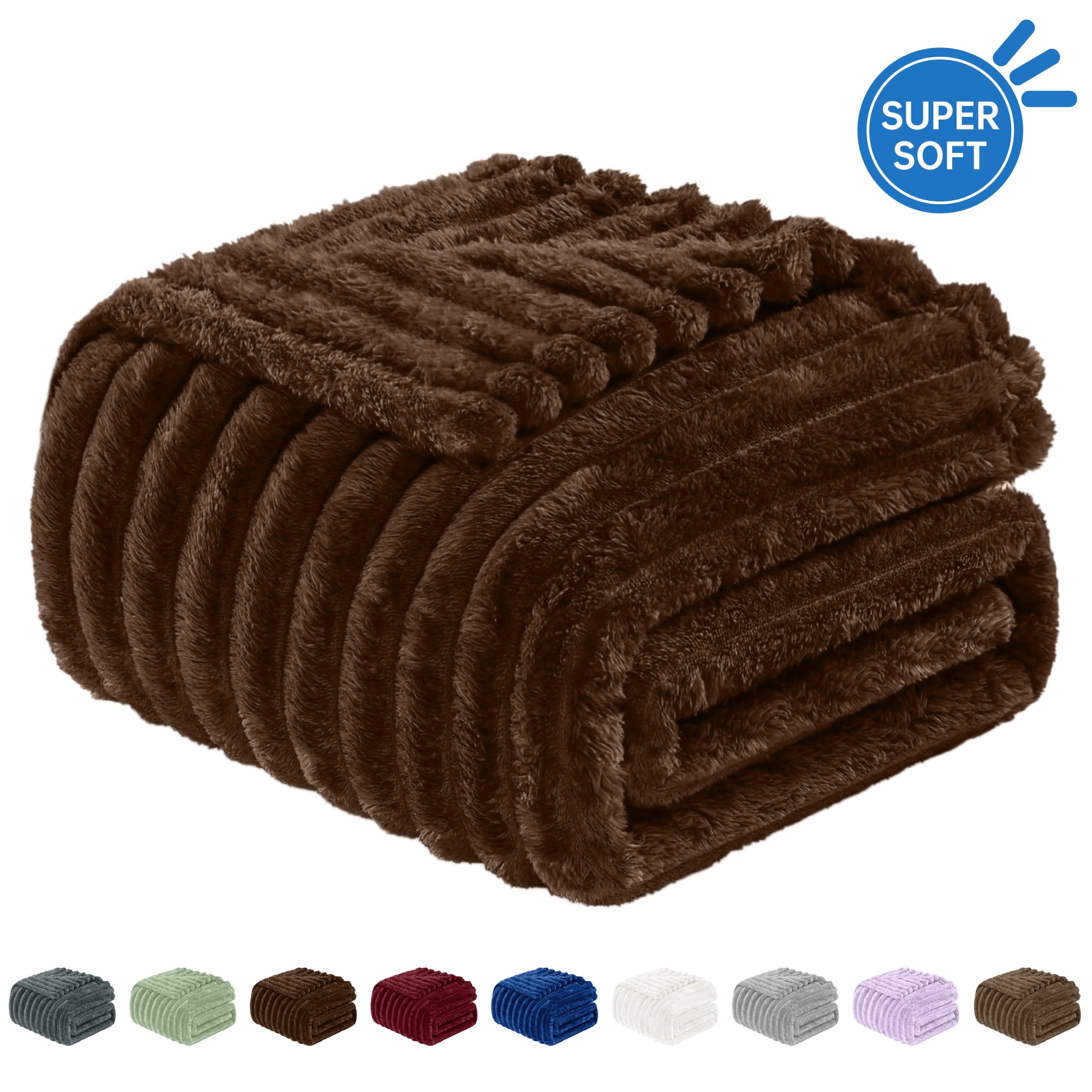 Queen Size Blankets for Beds, Soft Lightweight Fleece Fuzzy Throw ...