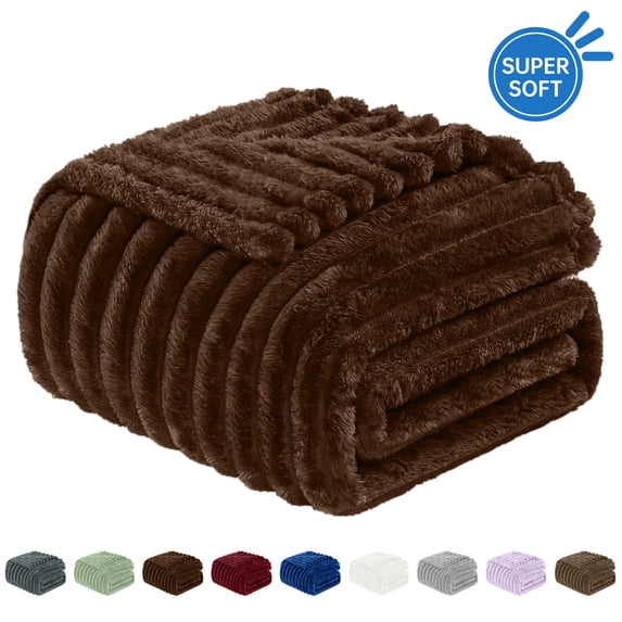 Throw Size Blankets for Beds, Soft Lightweight Fleece Fuzzy Throw ...