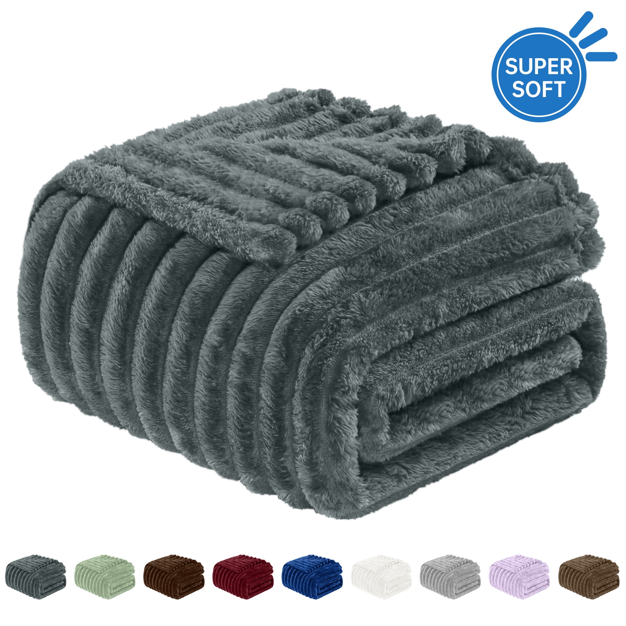 Twin Size Blankets for Beds, Soft Lightweight Fleece Fuzzy Throw ...