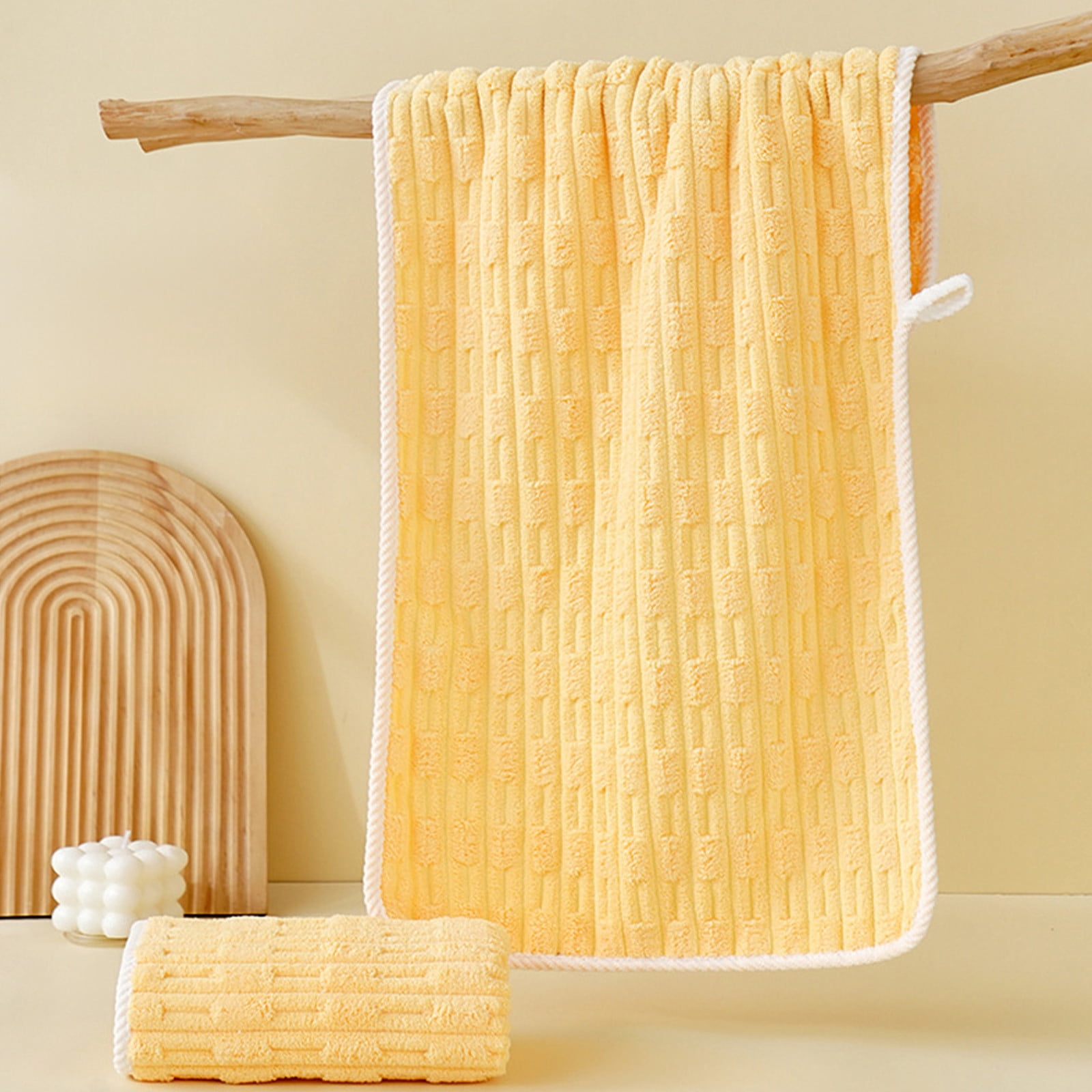 Fleece Towel,Absorbent Hand Towel,Home Bathroom Linen,Soft Quick-Dry ...