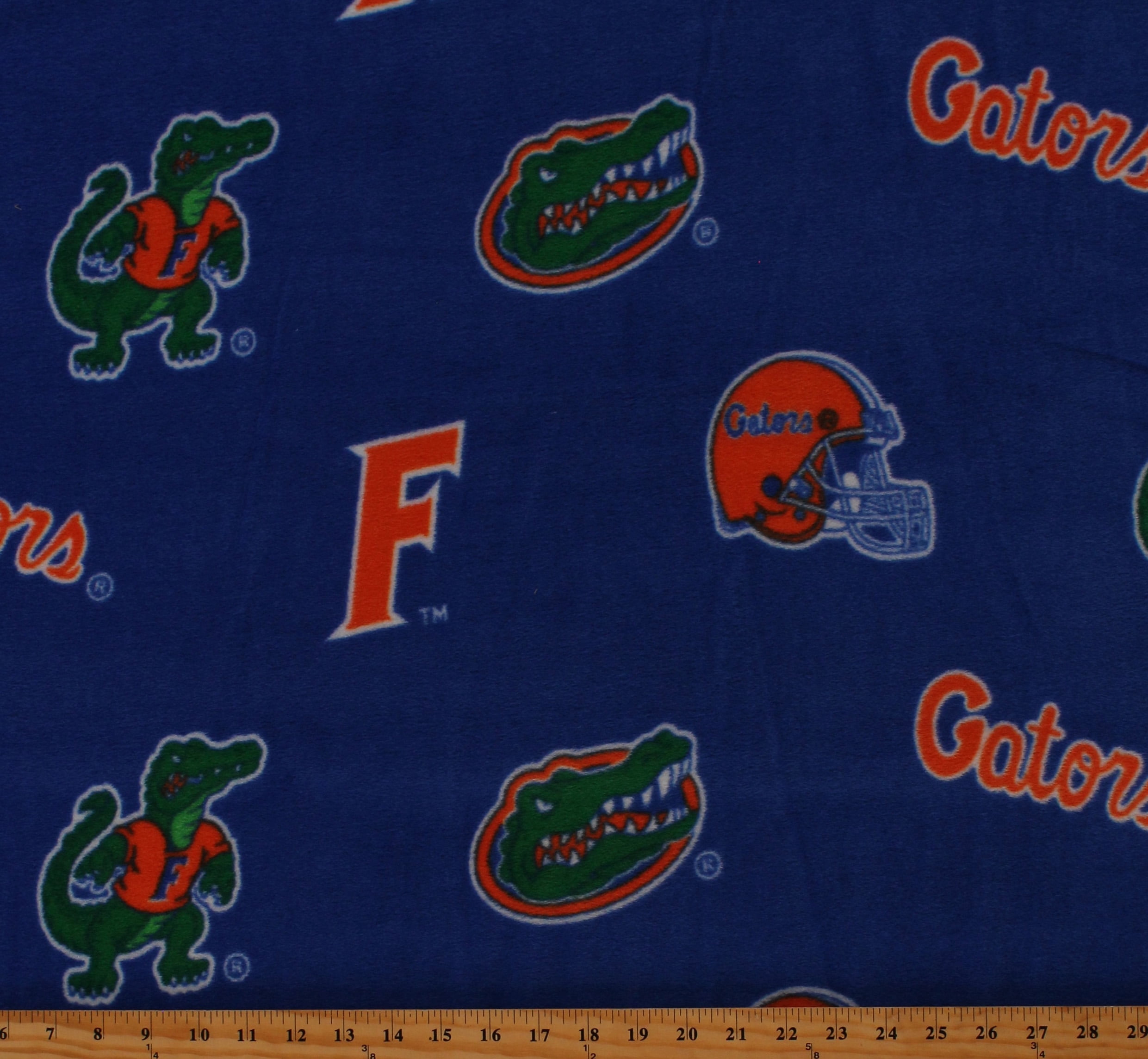 Fleece University of Florida Gators Blue College Fleece Fabric Print by ...