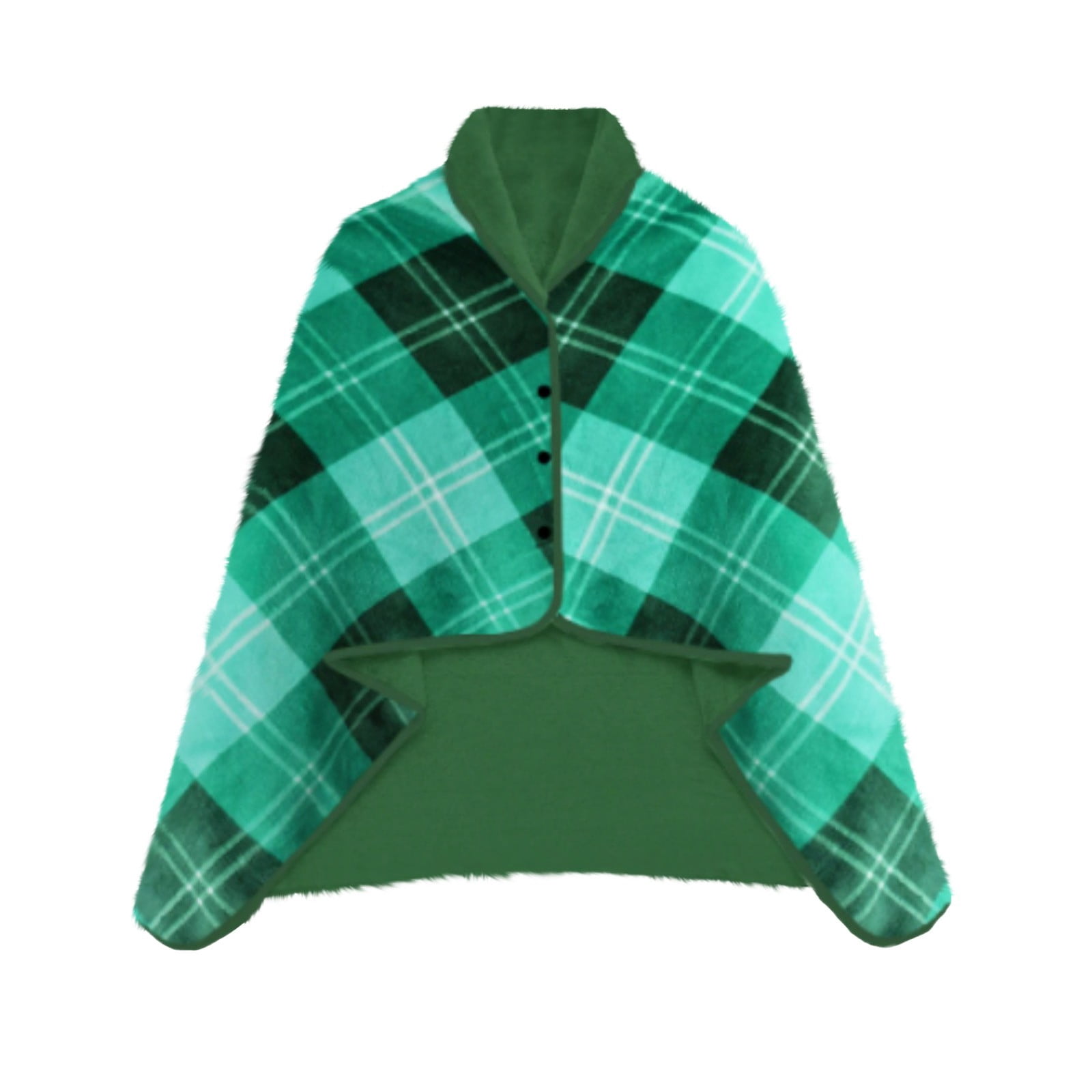 Fleece Wearable Blanket,Comfy Warm Wrap Shawl Poncho Throw with Buttons ...