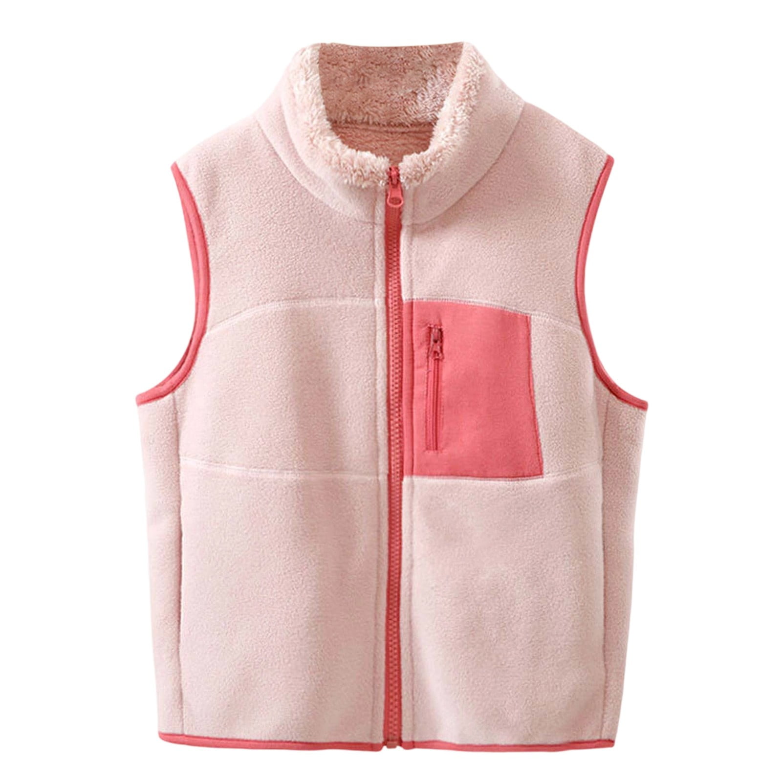 Fleece Zip Up Hoodie Vest Jacket for Kids Boys Girls Warm Vest Toddlers ...