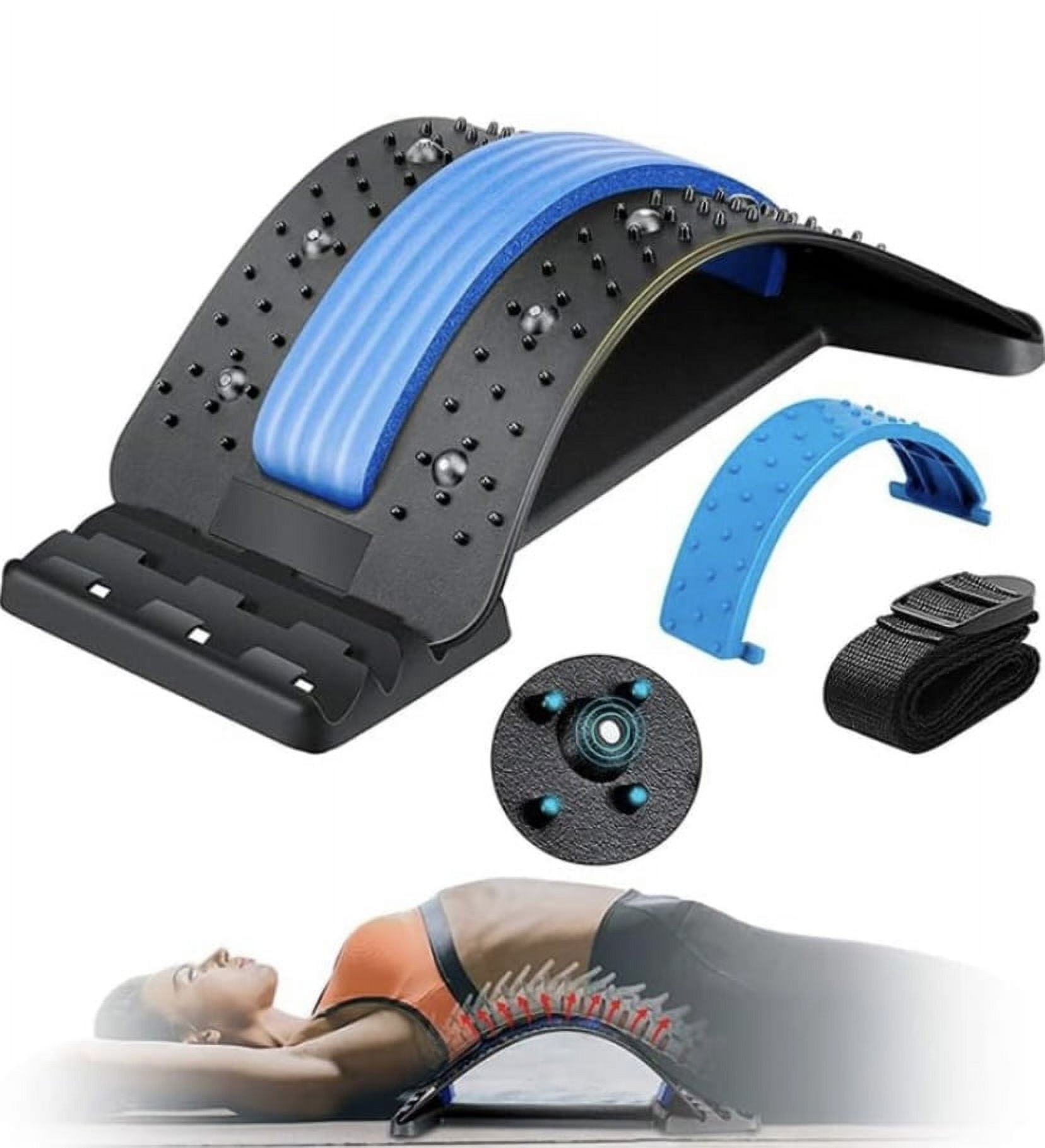 Fleefire Adjustable Back Support Stretcher Device, Lower Back Pain ...