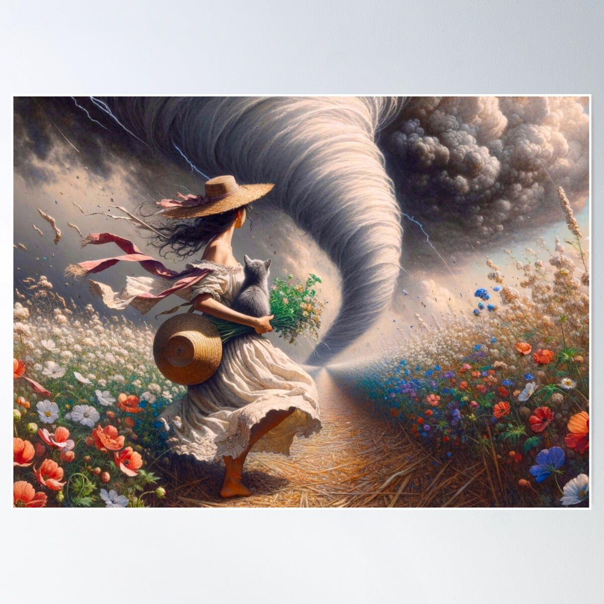 Fleeing A Whirlwind Poster Wall Art, Modern Wall Decor For Living Room ...