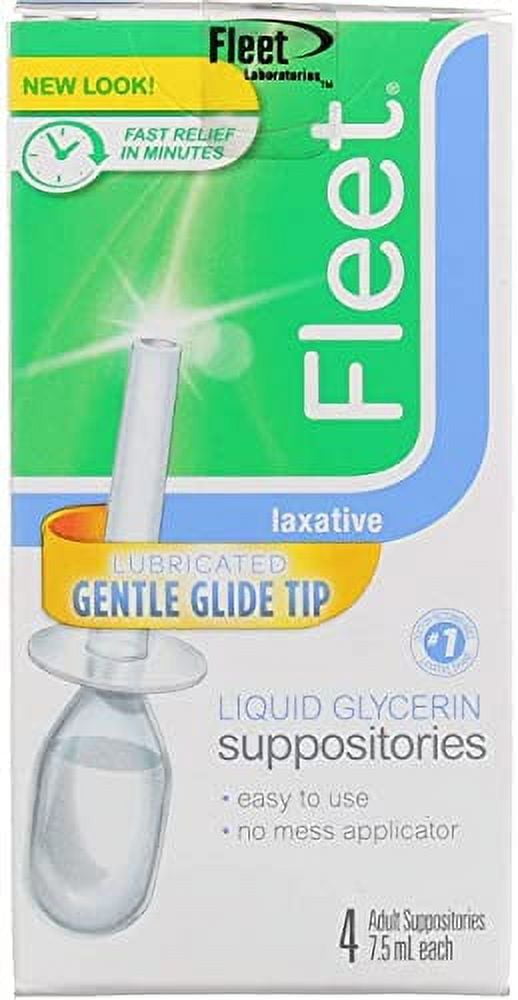 Fleet 7.5 Ml Liquid Glycerin Laxative Suppositories, Adult- 4 Ea, 2 ...