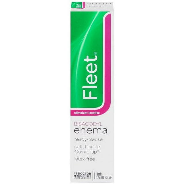 Fleet Bisacodyl Enema Constipation Laxative for Adults, Latex-Free ...
