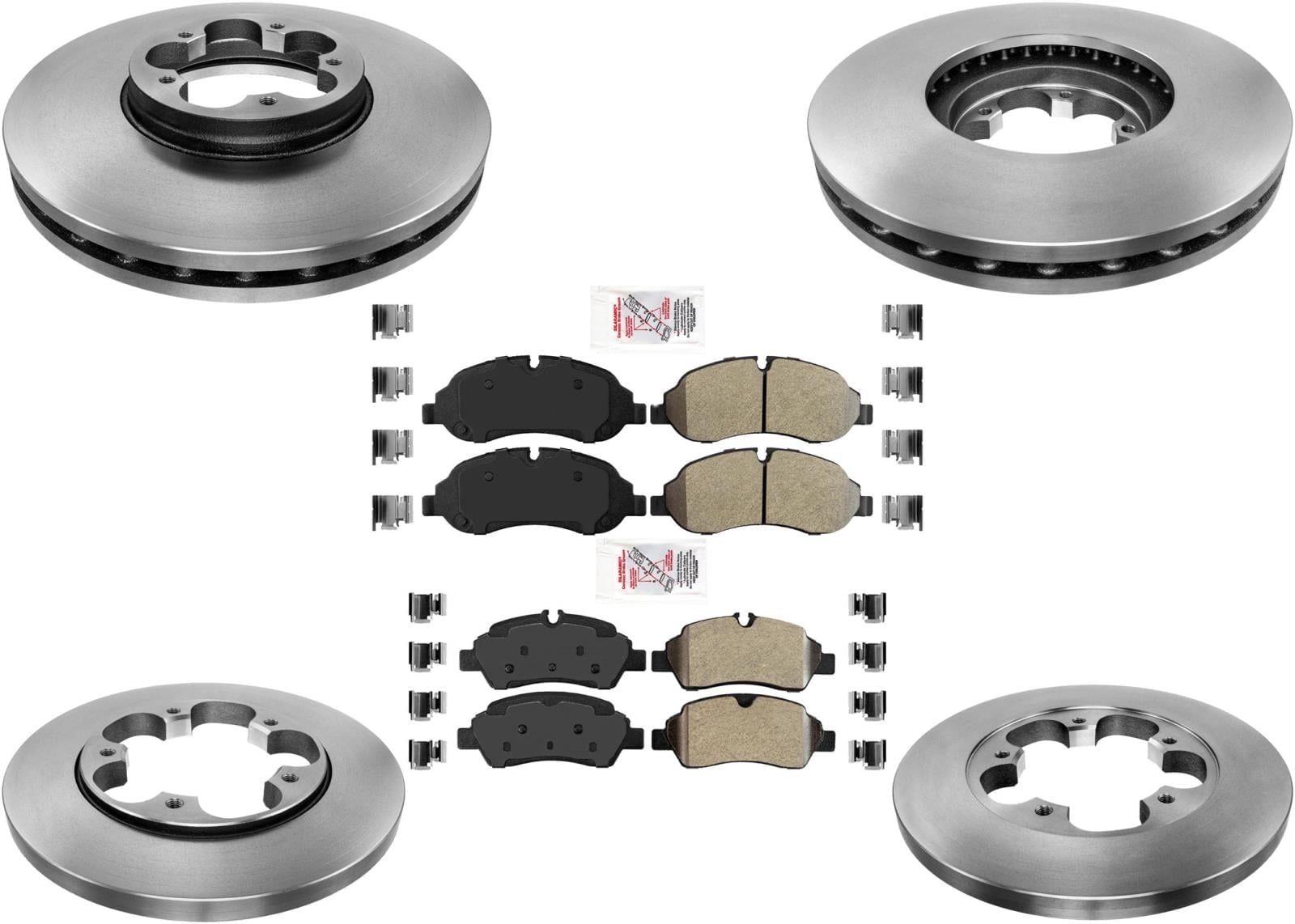 Fleet Duty Carbon Disc Brake Rotors Pads for Ford Transit 150 250 350 ...