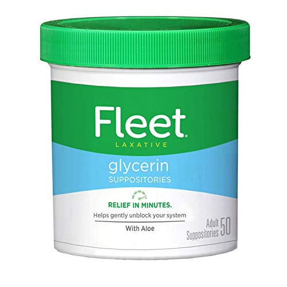 Fleet Glycerin Suppositories for Adult Constipation, Rectal Laxative ...