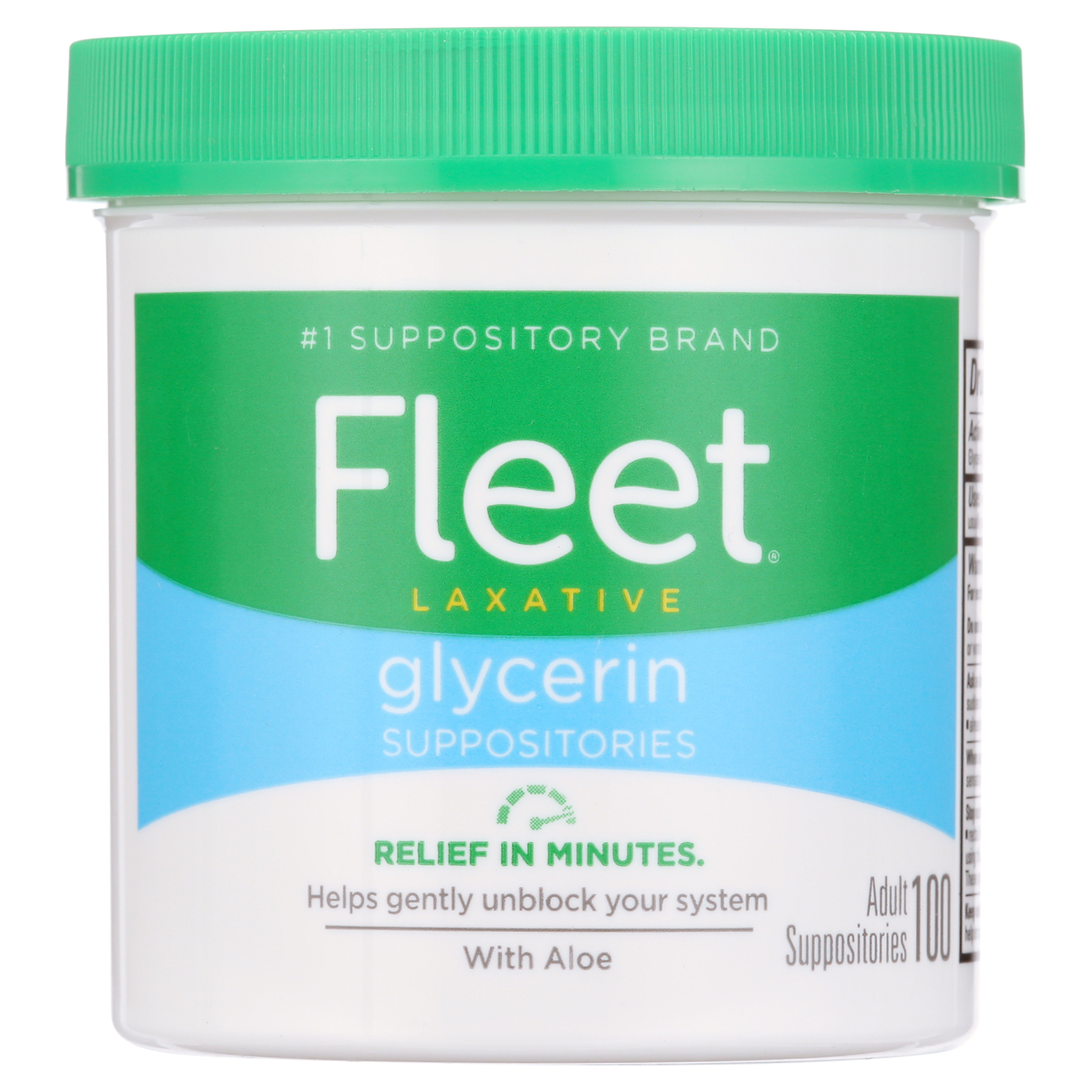 Fleet - Glycerin Suppositories, Laxative, Adult Jar, 100 Each - Walmart.com