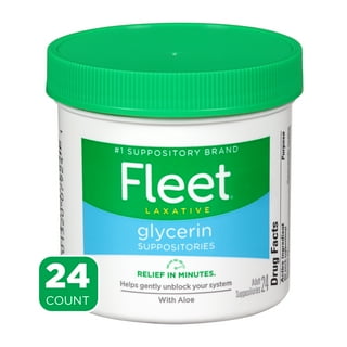 Fleet Laxative Glycerin Suppositories for Adult Constipation, 50 Count ...