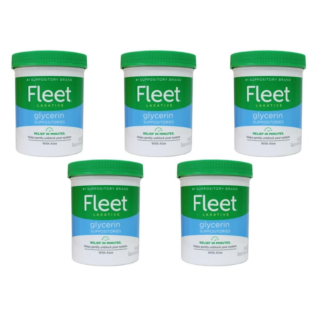 Fleet Rectal Glycerin Laxative Suppositories for Adult Constipation ...