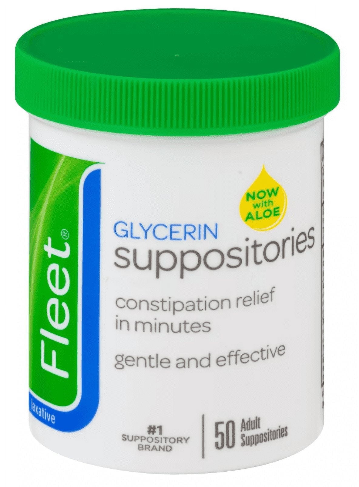 Fleet Laxative Glycerin Suppositories for Adult Constipation, 50 Count ...
