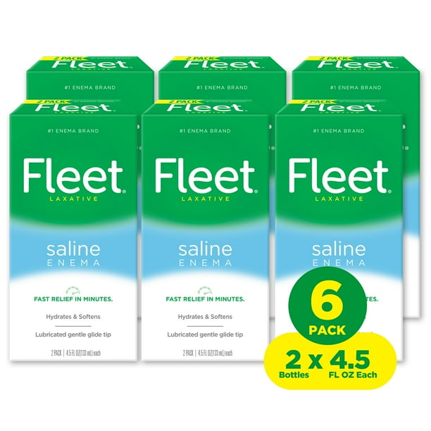 Fleet Laxatives, Saline Enema for Adult Constipation Relief, Prefilled ...