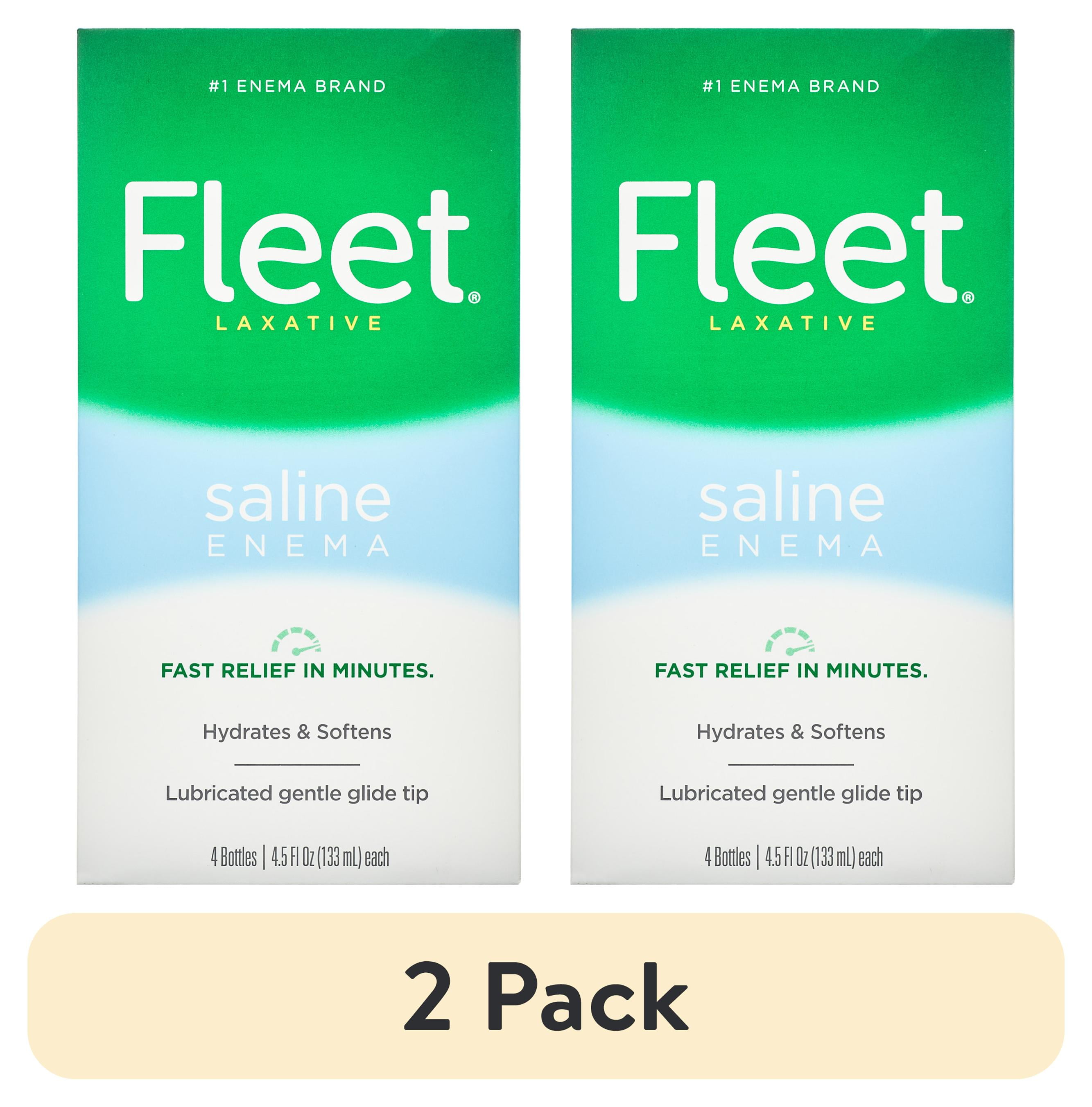(2 pack) Fleet Laxatives, Saline Enema for Adult Constipation Relief ...