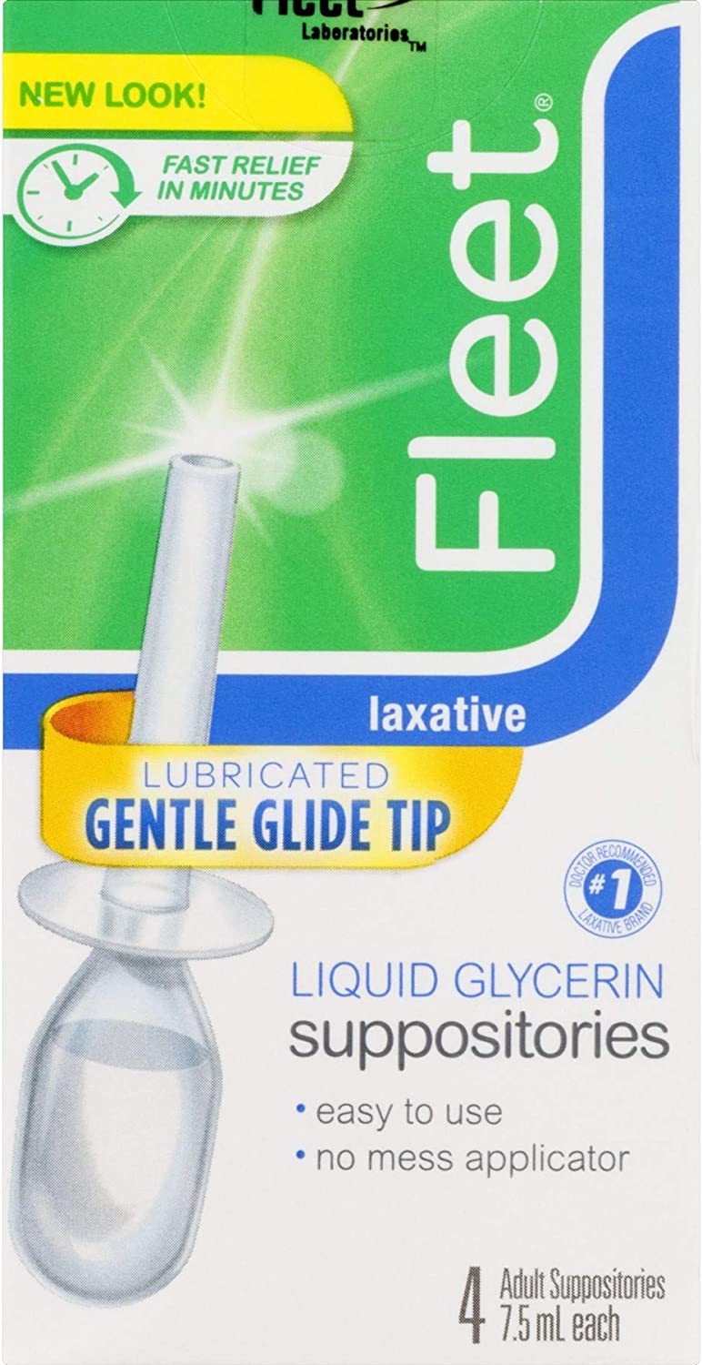Fleet Liquid Glycerin Suppositories 4 Each (Pack of 3) - Walmart.com