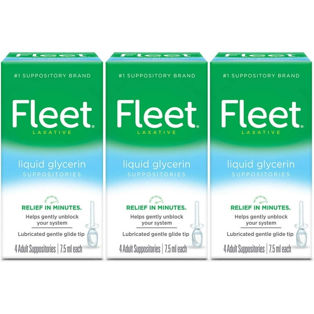 Fleet Liquid Glycerin Suppositories for Adult Constipation, 4 Count ...