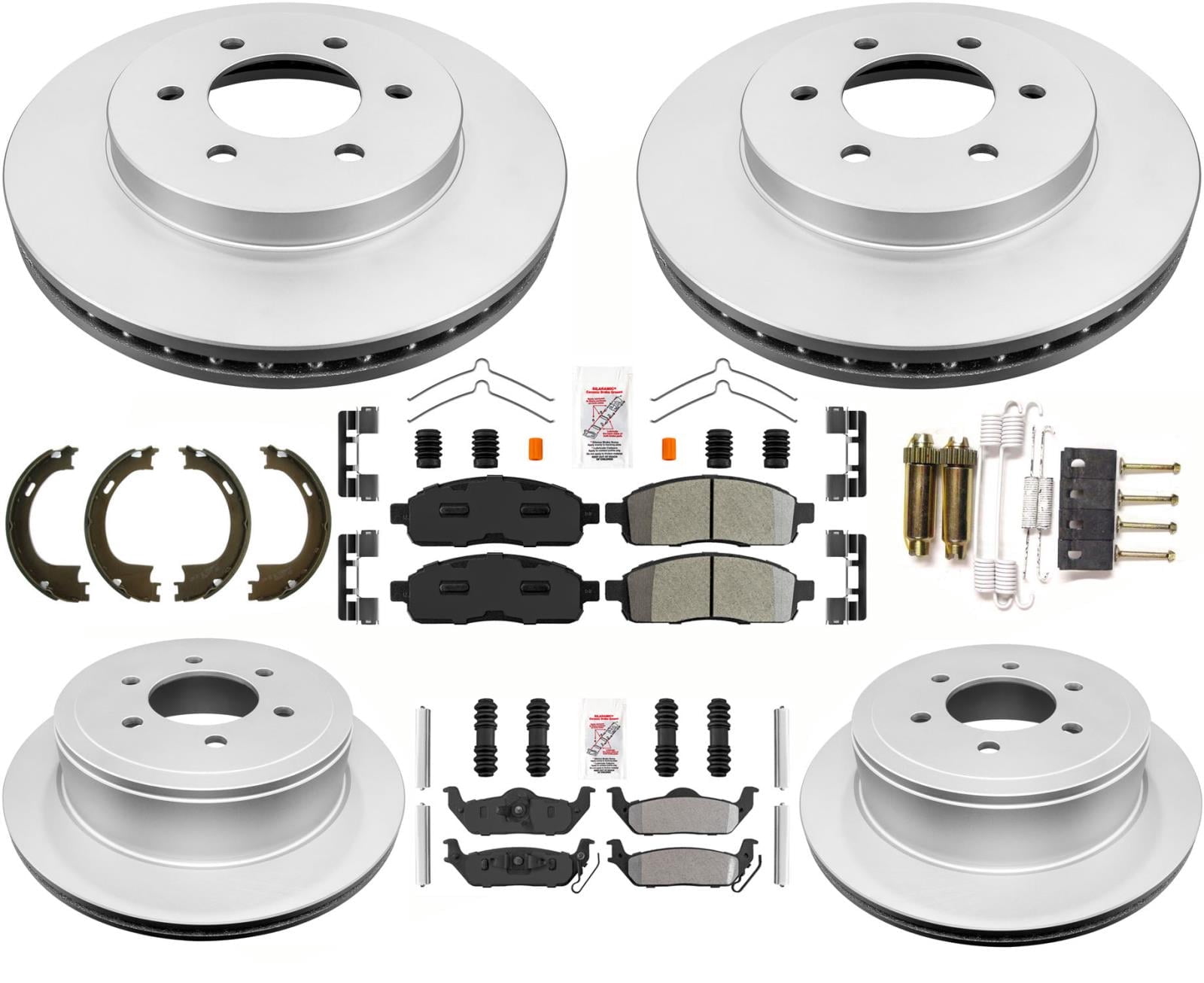 Fleet Off Road Duty Disc Brake Rotors Brake Pads For Ford F150 4Wheel ...