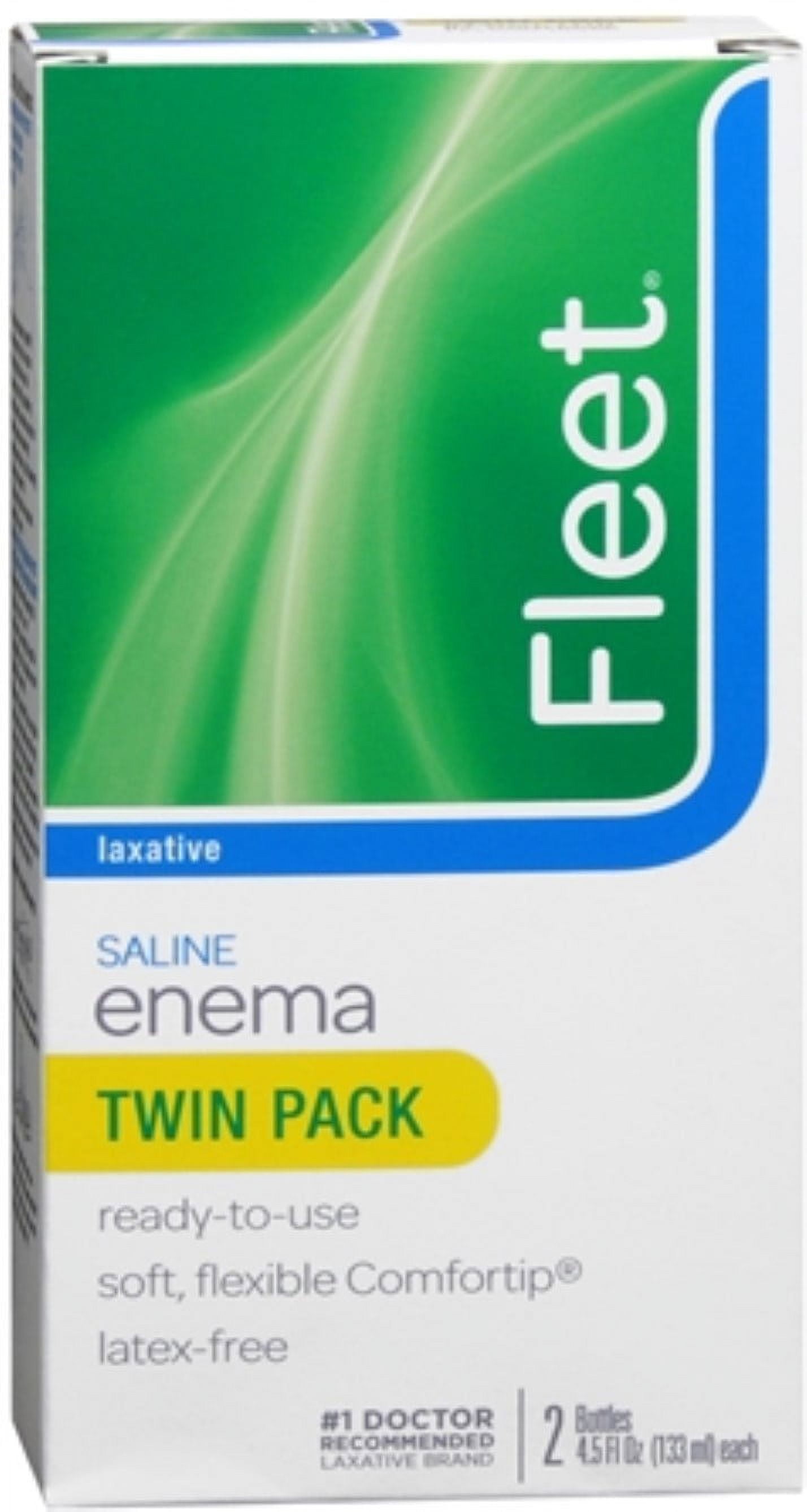 Fleet Saline Enema Twin Pack, Extra Cleansing Relief, Sodium Phosphate ...