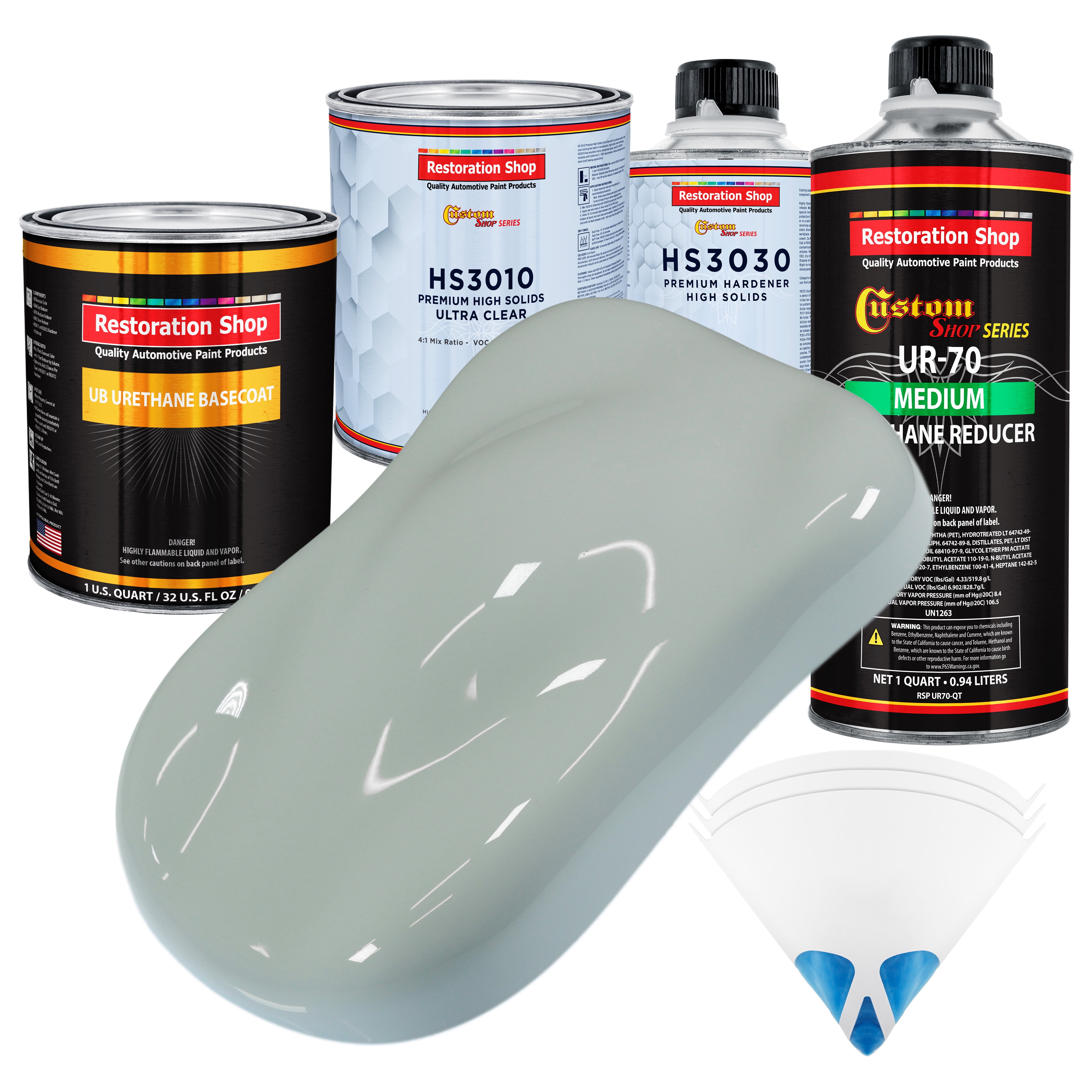 Fleet White Premium Quart URETHANE BASECOAT CLEARCOAT Car Auto Body ...