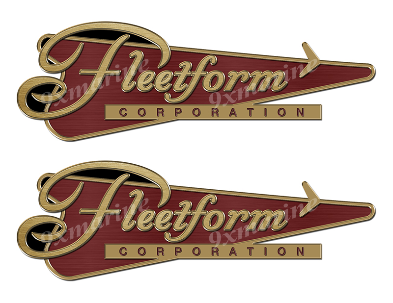 Fleetform Vintage Stickers "3D Vinyl Replica" of originals - 10"x3.5 ...