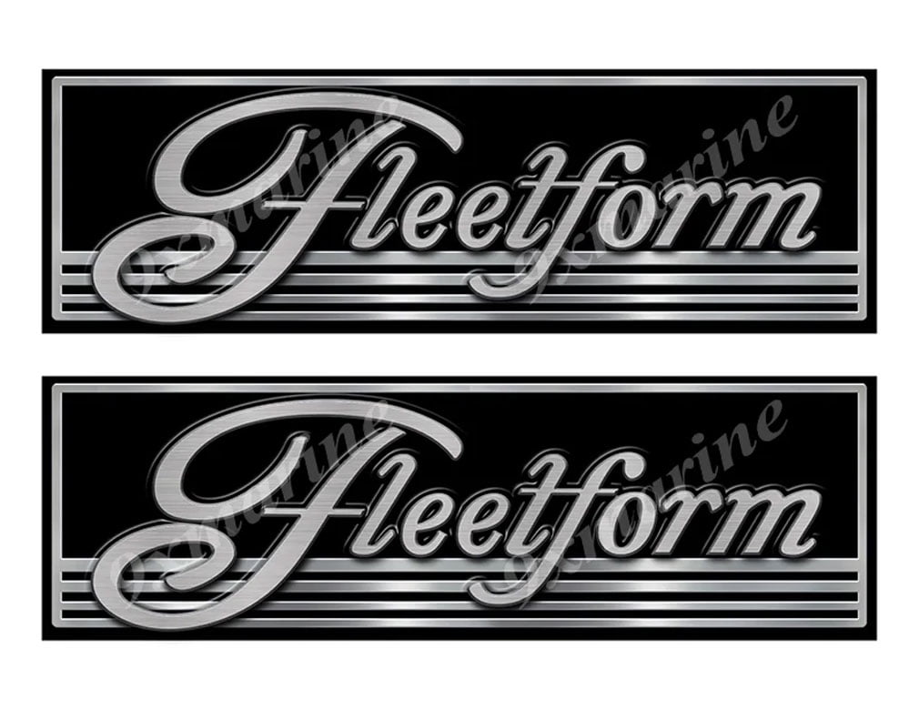 Fleetform boat Custom Stickers - 10 inch long set. Remastered Name ...