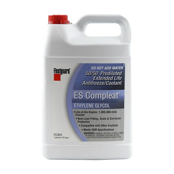 Fleetguard Prediluted Antifreeze Coolant, Corrosion Protection, 3.78 L ...