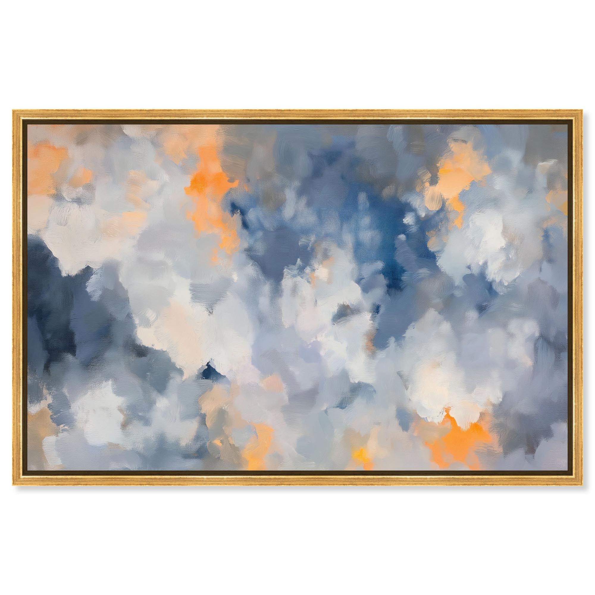 Fleeting Atmosphere I Canvas Print Blue Wall Art by Art Remedy, Gold ...
